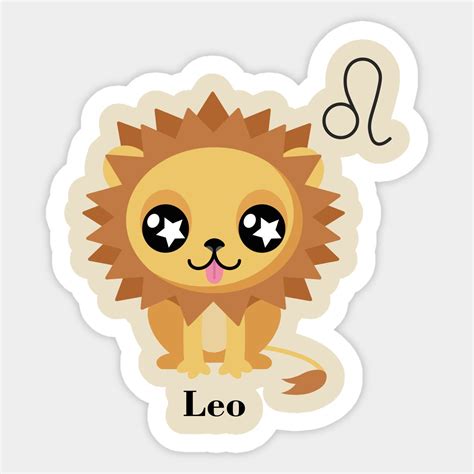 Cute Leo Zodiac Sticker