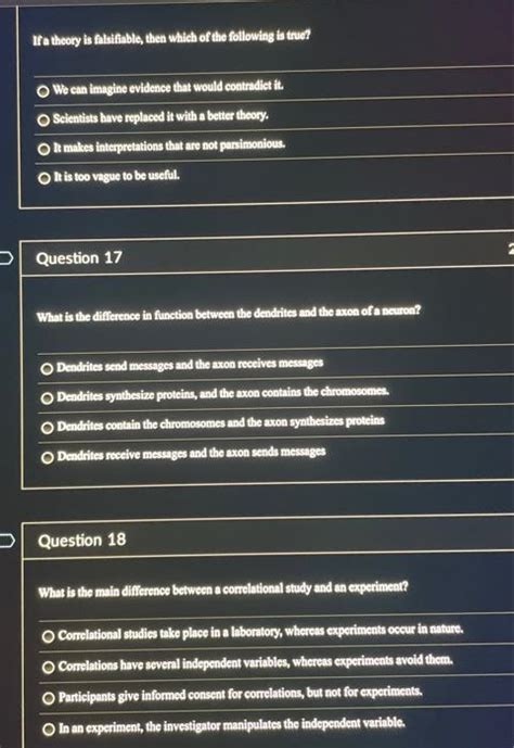 Solved If A Theory Is Falsifiable Then Which Of The