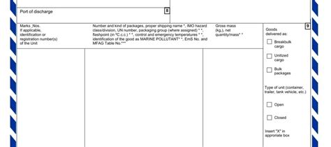 Imo Dangerous Goods Declaration Pdf Form Formspal