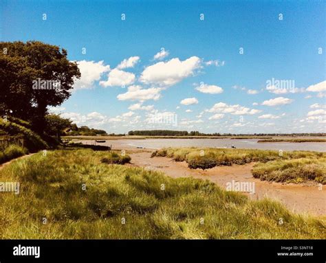 The Beautiful Suffolk Countryside River Alde At Iken In Suffolk East