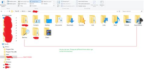 Use Account Missing Some Folders Solved Windows 10 Forums