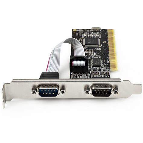 StarTech Com PCI Serial Parallel Combo Card With Dual Serial RS232 Ports DB9 1x Parallel