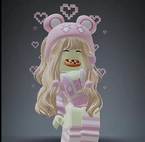 Roblox Cute Girl Pink Wallpaper Natal Lucu Sampul Kartu Wallpaper Kartun