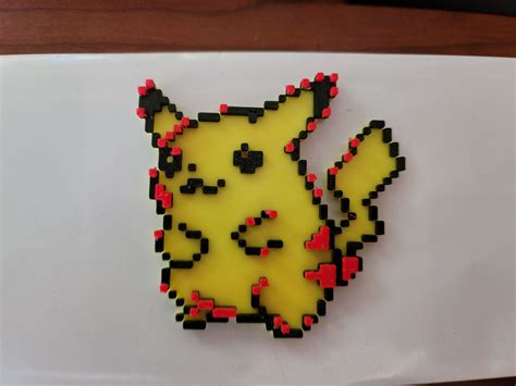 8 Bit Pikachu Magnet By Ankhadia Download Free Stl Model