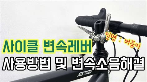 사이클 변속레버 더듬이 변속방법 And 소음해결 Feat 턴베리 Rs700 Youtube