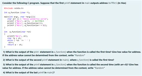 solved consider the following c program suppose that the