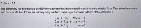 solved 2 section 3 2 use elementary row operations to
