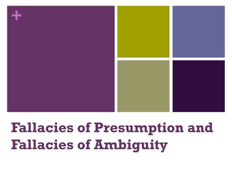 Ppt Fallacies Of Presumption And Fallacies Of Ambiguity Powerpoint