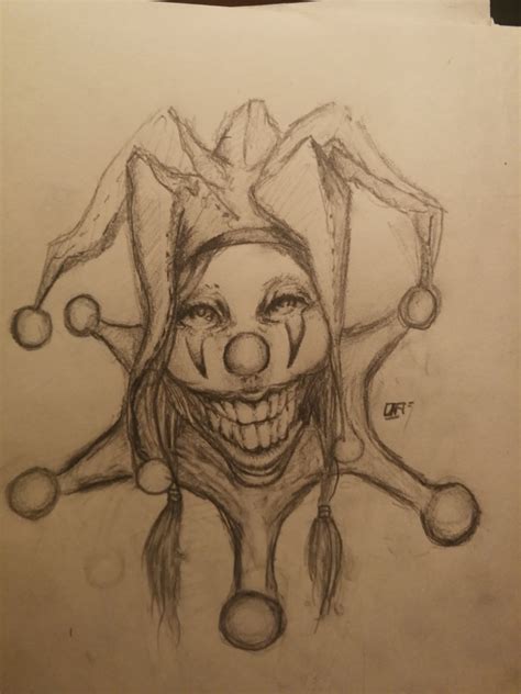 Cute Clown Drawings In Pencil