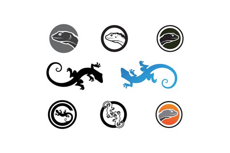 Lizard And Reptile Logo Icon Vector Graphic By Anggasaputro4489