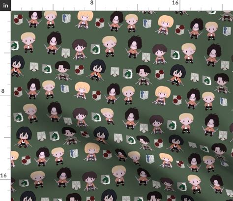 Scout Regiments And Characters Fabric Spoonflower