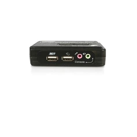 StarTech Com Port Black USB KVM Switch Kit With Audio And Cables StarTech Com KVM Switches