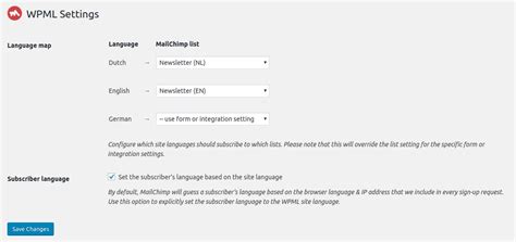 Set Mailchimp Lists Based On Site Language Mailchimp For Wordpress
