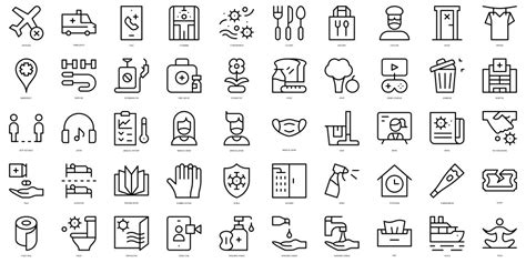 Set Of Outline Event Icons Minimalist Thin Linear Vector Image