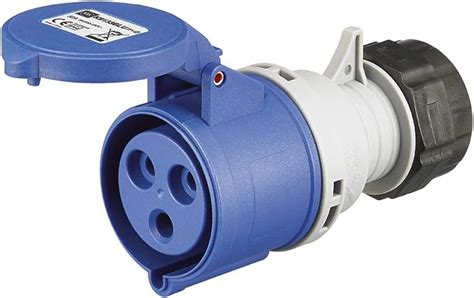 MK Commando K9133 Connector 32 2P E 200 250 Volt IP44 Blue Amazon Co Uk DIY Tools