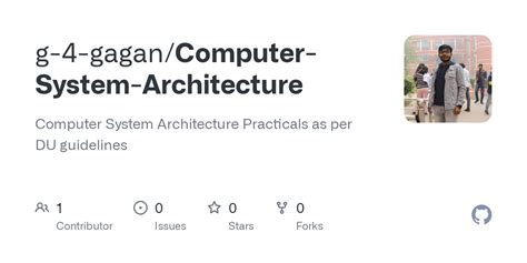 GitHub G 4 Gagan Computer System Architecture Computer System