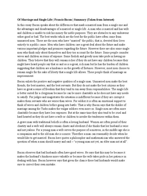 Short Summary Of Of Marriage And Single Life Pdf Wife Chastity