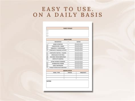 Adhd Behavior Tracker Printable Adhd Tracker Adult Etsy Uk