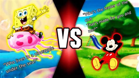 Mickey Mouse Vs Spongebob Squarepants By Theyoshifansmh On Deviantart