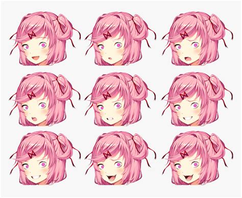 Doki Doki Literature Club Natsuki Sprite Png Download Doki Doki