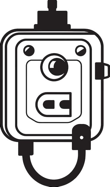 Detailed Vector Representation Of A Residential Electric Meter Featuring Advanced Measurement
