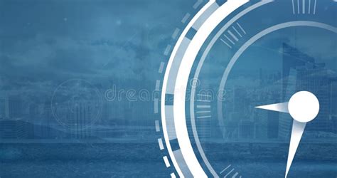 Animation Of Ticking Clock And Network Of Connections Against View Of Cityscape Stock Footage