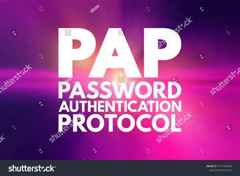Pap Password Authentication Protocol Acronym Technology Stock