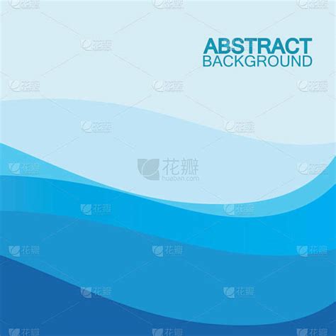 蓝波矢量抽象背景平面设计图例