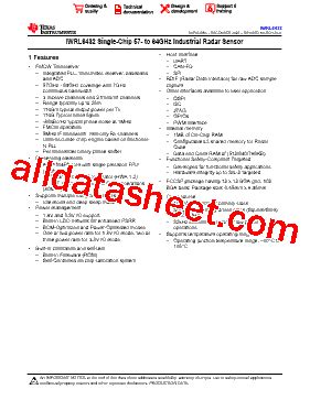IWRL6432 Datasheet PDF Texas Instruments