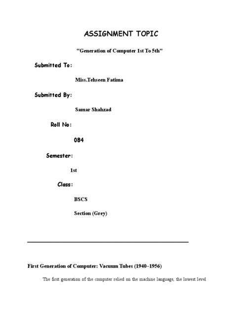 Assignmentt Ict 084 Pdf Supercomputer Mainframe Computer