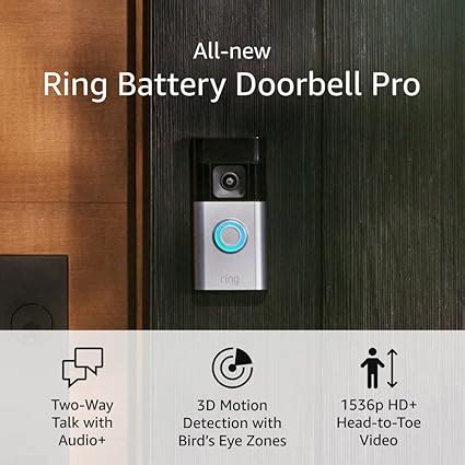 Ring Battery Doorbell Pro Video Doorbell Camera Amazon