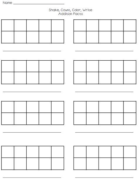 Free Printable Ten Frame Worksheets