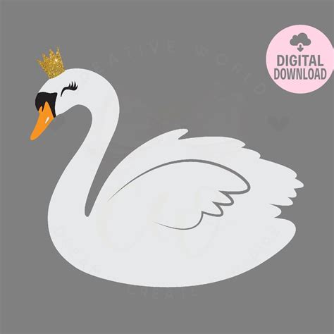 Swan Svg Etsy
