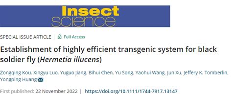 科学网 转载 每日科研进展 l 2022 11 29 l 黑水虻高效转基因体系的建立 李海超的博文
