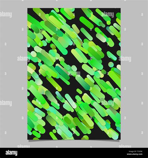 Green Gradient Diagonal Rounded Stripe Pattern Poster Background Template Stock Vector Image
