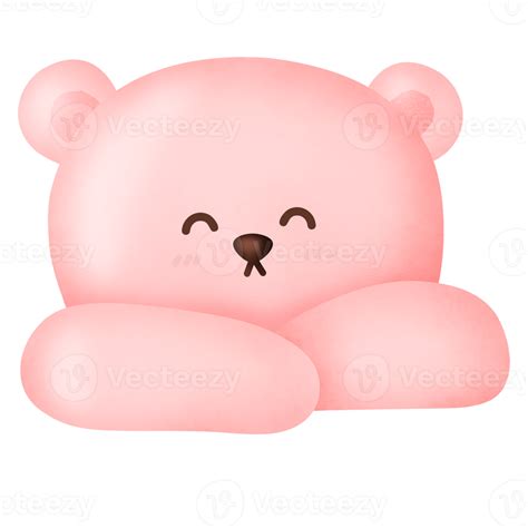 Cute Pink Bear 9656141 Png