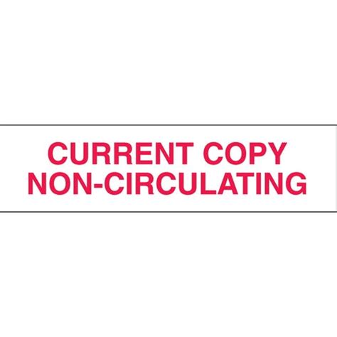 Demco® Circulation Labels Current Copy Non Circulating