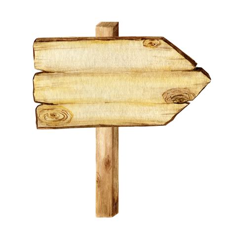 Blank Wooden Sign Illustration Premium Vector