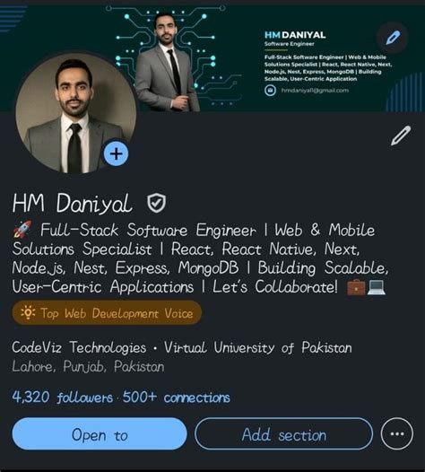 hm daniyal on linkedin webdevelopment achievement innovation continuouslearning gratitude