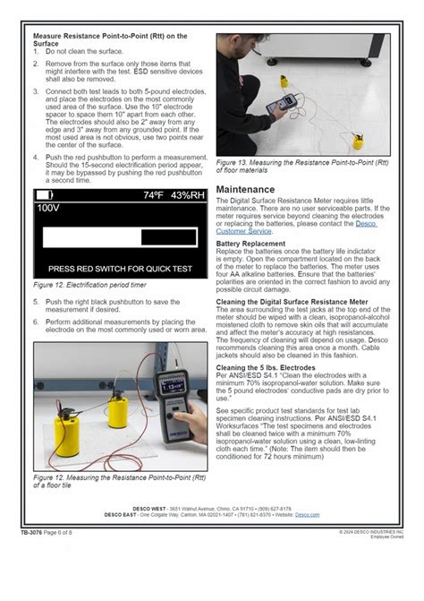 100 V Esd Surface Resistance Meter Desco At ₹ 195000piece In Chennai