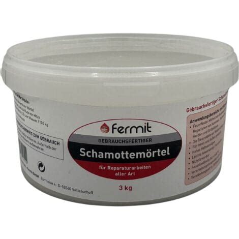 Fermit Schamottmörtel 3 Kg Feuerfest Schamott Mörtel 1600°c Kleber