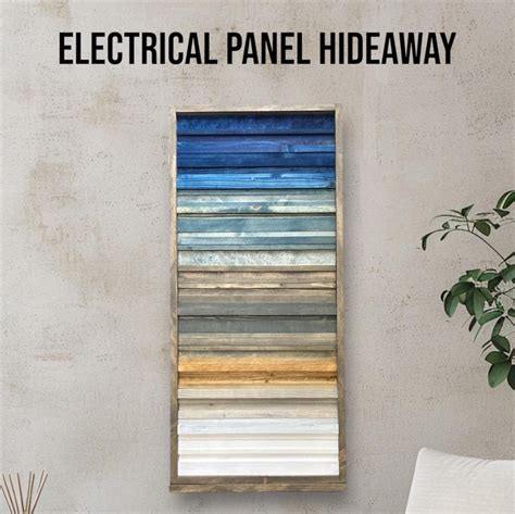Rustic Electrical Panel Cover Rustic Navy Coastal Art Design Custom