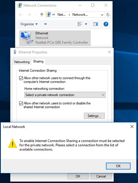 Internet Sharing Issue With Windows 10 Desktop Super User