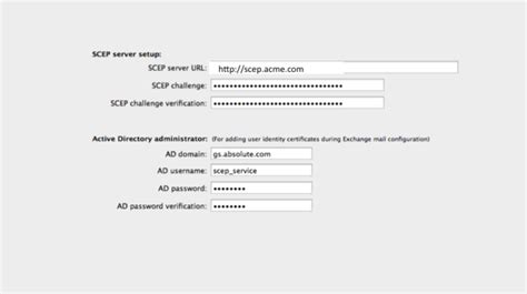 how to setup scep integration