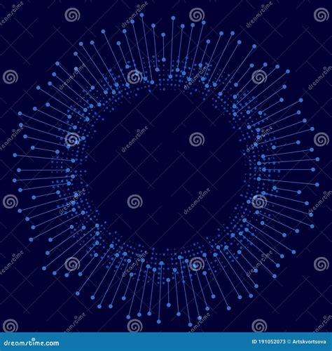 Abstract Vector Background Abstract Swirl Form With Connected Lines And Dots Stock Vector