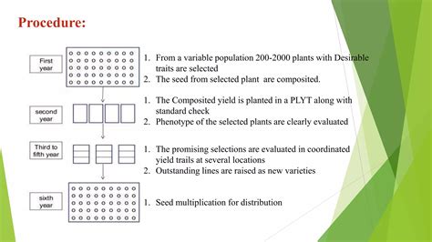 Breeding Methods In Cross Pollinated Crops Mass Selection Ear To Row Method And Progeny