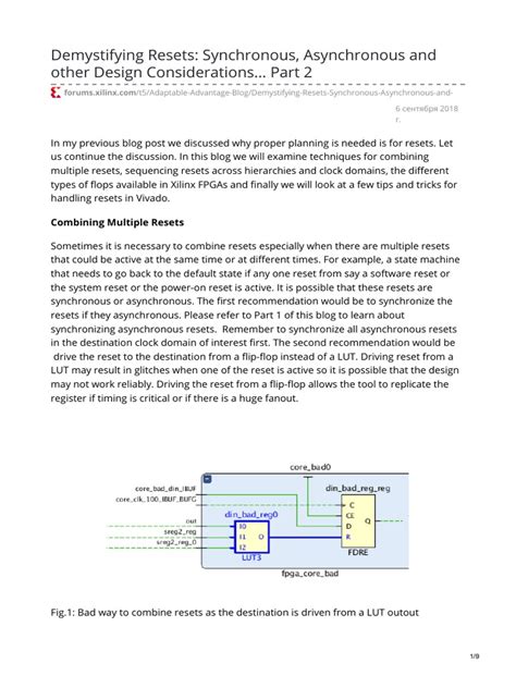 Demystifying Resets Synchronous Asynchronous And Other Design