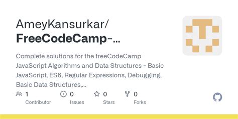 Github Ameykansurkar Freecodecamp Javascript Solutions Complete