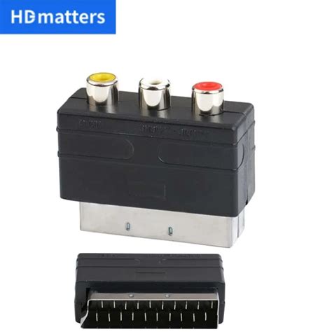 Av To Scart Composite Connector Cable Adapter Av In To Scart Out