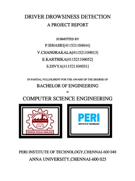 Driver Drowsiness Detection Final Pdf